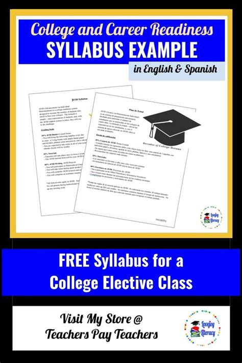 College Readiness Class Syllabus Example For The Avid Learner L College