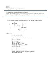 ECE HW Solution ECE Homework Analog Digital Filter Design Chapters For
