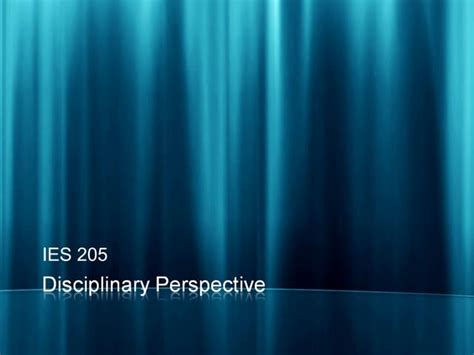 Disciplinary Perspective Ppt