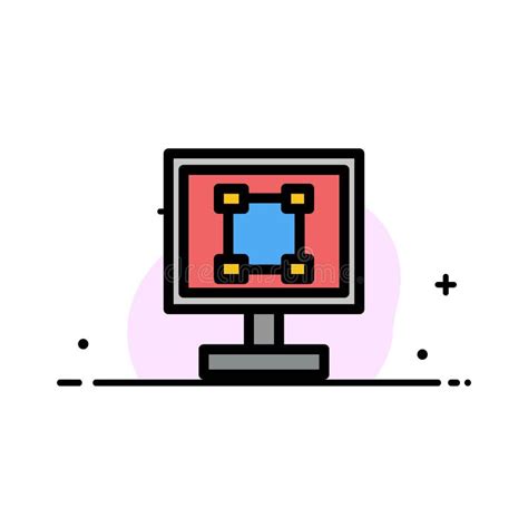 Crop Graphics Design Program Application Line Icon Vector Stock
