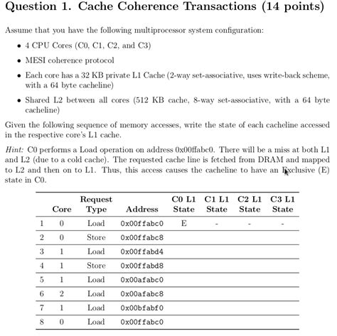 Assume That You Have The Following Multiprocessor