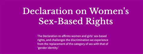 Декларация о правах женщин на основании пола Declaration On Womens Sex Based Rights
