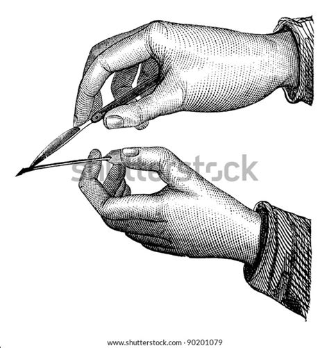 Position Scalpel Grooved Simple Incision Within Stock Vector Royalty