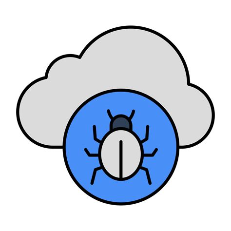 A Unique Design Icon Of Cloud Bug Vector Art At Vecteezy
