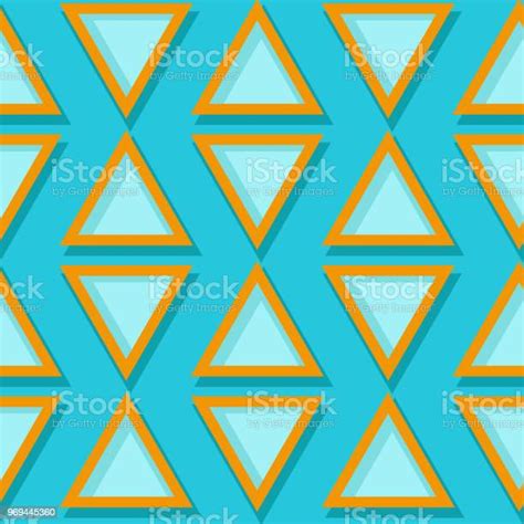 완벽 한 기하학적 패턴입니다 블루와 오렌지 3d 디자인 0명에 대한 스톡 벡터 아트 및 기타 이미지 0명 3차원 형태 그림자 Istock