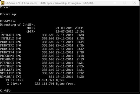 need some help opening wordperfect 5 1 what to type here r dosbox