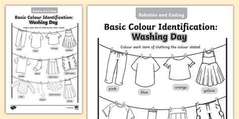 Grade 1 Robotics And Coding Colour Identification Washing Day