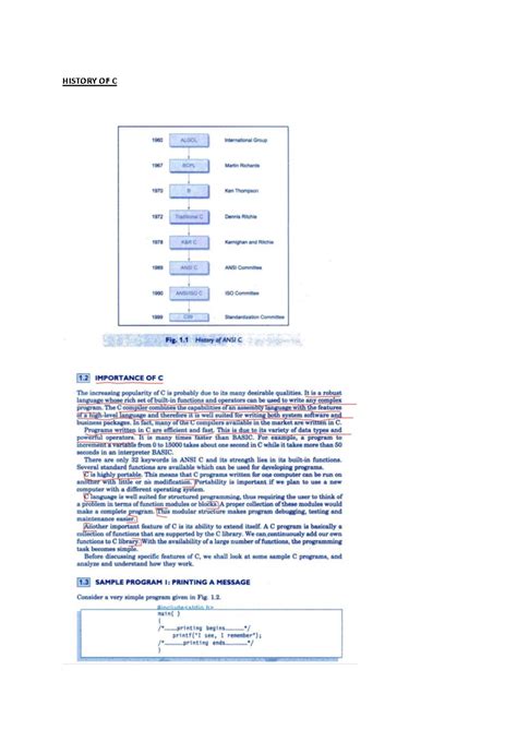 C Notes Bachelor S Of Computer Application BCA HISTORY OF C BASIC STRUCTURE OF C PROGRAMS
