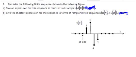 Solved 1 Consider The Following Finite Sequence Shown In