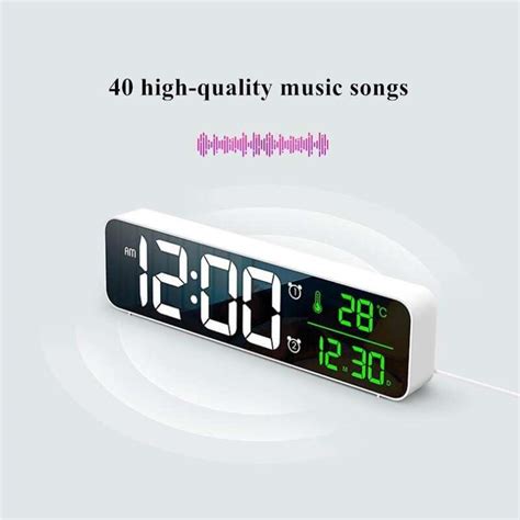 LED Digital Alarm Clock Temperature Date Display Snooze Yiassu Com