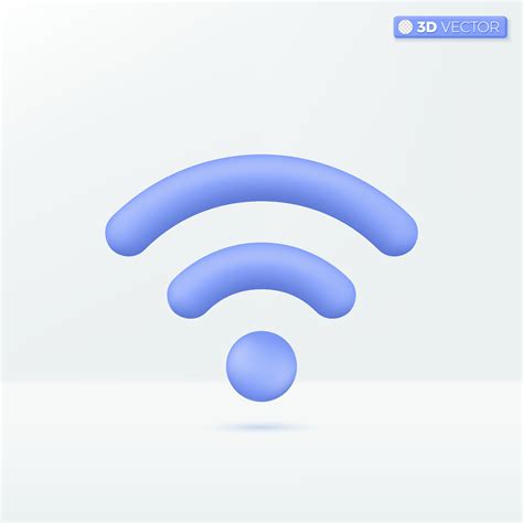 Blue Wifi Icon Symbols Broadcasting Area With Internet Wireless Lan