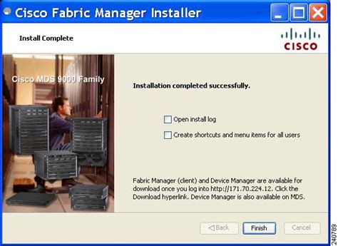 Cisco MDS Family Fabric Manager Quick Configuration Guide Installing Fabric Manager