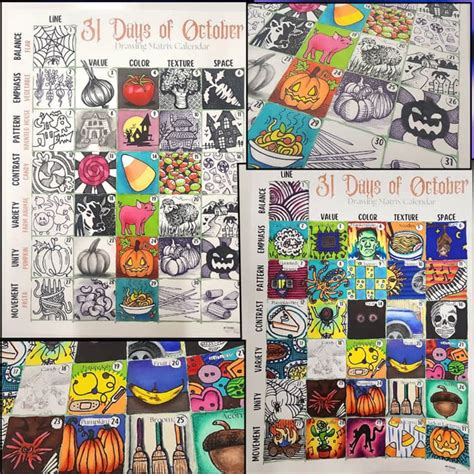 Design Matrix Drawing 1st Semester Bundle Art Daily Warm Up Elements Principles