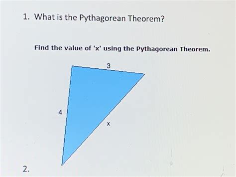 Answered What Is The Pythagorean Theorem Bartleby