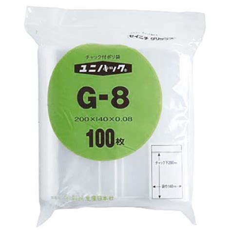 袋・シート・食品包装・汎用規格袋・チャック付規格袋・ ユニパック G 8 100枚入 お菓子・パンのパッケージ通販【プチリュバン】
