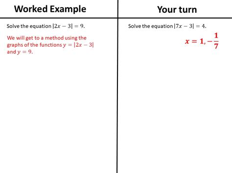 Modulus Equations Example Problem Pair Berwickmaths