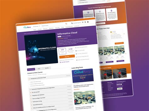 Courses And Training Website Ui Ux Design By Muhammad Abu Huraira On
