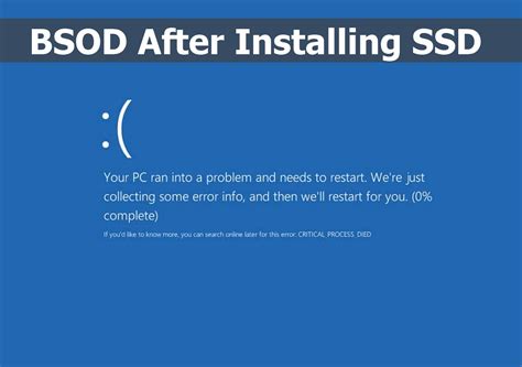 computer bsod after installing ssd fix it now