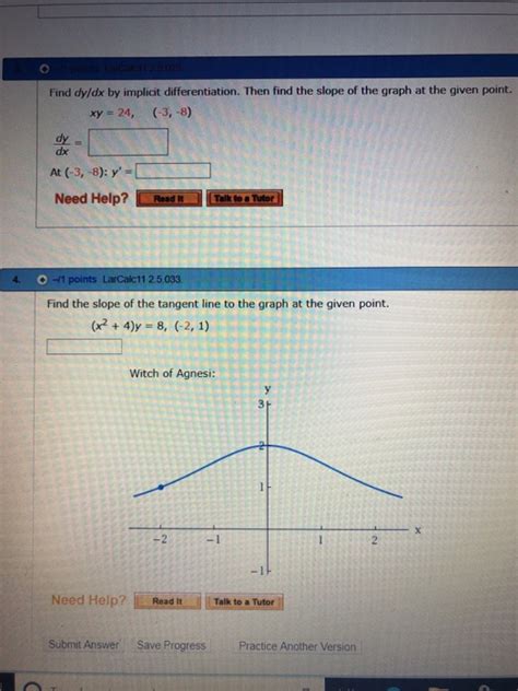 solved find dyldx by implicit differentiation then find the