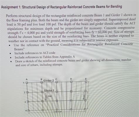 Solved Assignment Structural Design Of Rectangular Chegg