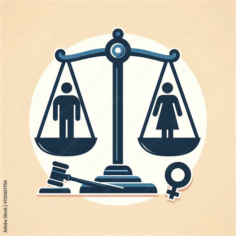 Gender Equality Weight Scale With Gender Signs Showing Equal Weight Stock Illustration