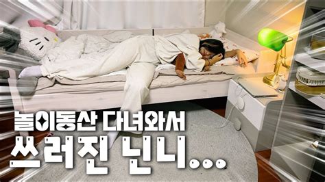 친구랑 놀이동산 갔다와서 쓰러진 닌니롯데월드에서 무슨일이 Youtube