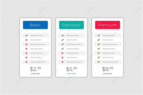 Web App Pricing Comparison Table Template Template Download On Pngtree