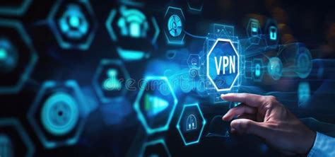 Hand Interacting With Virtual Interface Icons Highlighting Vpn Technology And Network Security