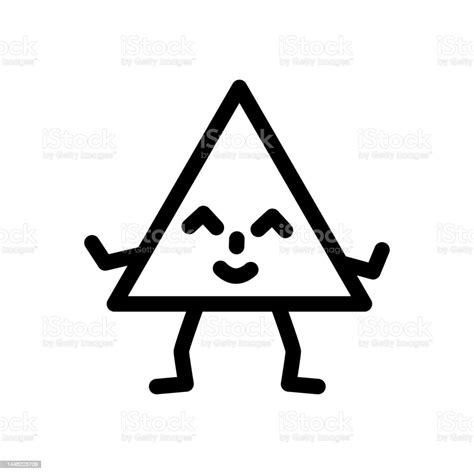 삼각형 기하학적 모양 문자 선 아이콘 벡터 일러스트 레이 션 교육에 대한 스톡 벡터 아트 및 기타 이미지 교육 귀여운 낙서 드로잉 Istock