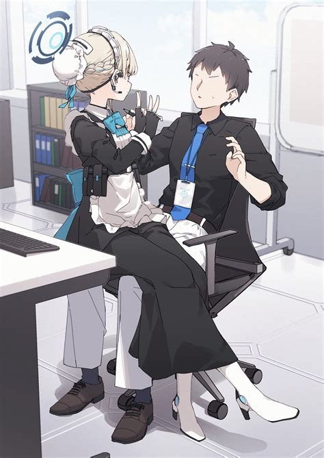 Sensei And Toki Blue Archive Drawn By Yukie Kusaka Shi Danbooru