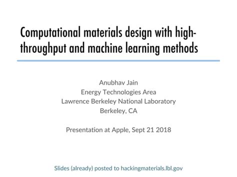 Computational Materials Design With High Throughput And Machine