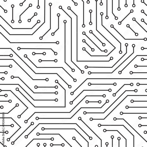 Digital Technology Seamless Pattern Seamles Electronic Circuit Vector