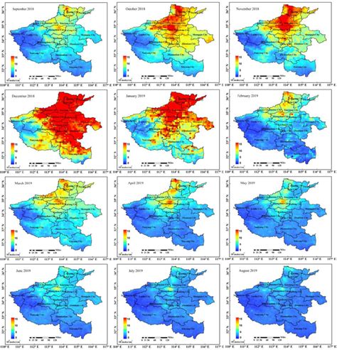Monthly Average Distribution Of Tropomi No2 Vcds ×10 15 Molec Cm 2 Download Scientific