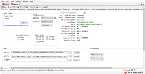 Dca1000evm Setup Dca1000 Connect Reset And Configure Operation