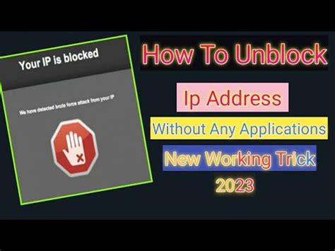How To Unblock Mobile Ip Address Ip Address Kaise Unblock Kare Ip Address Block YouTube