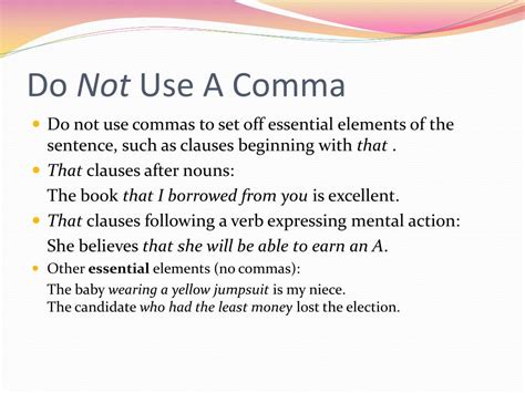 Ppt All About Commas Powerpoint Presentation Free Download Id273885