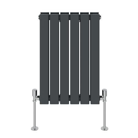 Flat Panel Horizontal Radiator Double Panel Anthracite 600mm Tall