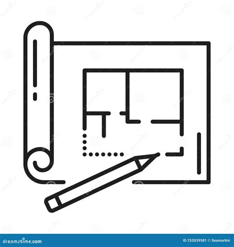 Interior Design Home Project House Architecture Stock Illustration