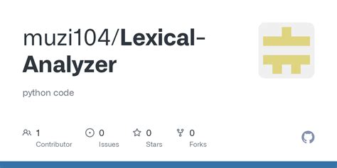 Github Muzi104lexical Analyzer Python Code