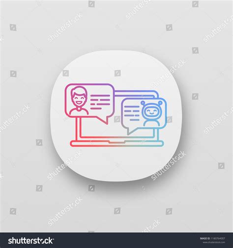 Support Chatbot App Icon Uiux User Stock Vector Royalty Free