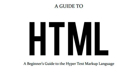 Free Html Beginners Guide Ebook Bypeople