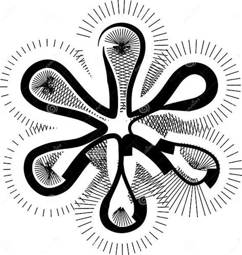Modern Abstract Striped Design Asterisk Symbol With Lines Stock Vector