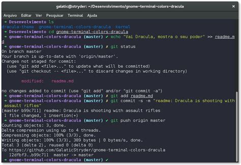 Gnome Terminal Dracula Theme