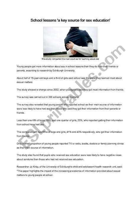 Babe Lessons A Key Source For Sex Education ESL Worksheet By Pascy