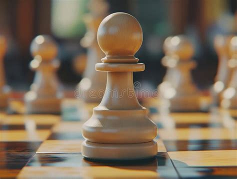 strategic focus chess pawn center stage stock image image of