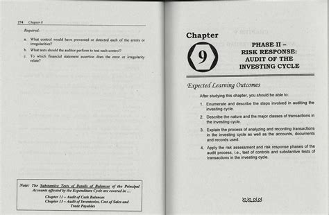 Chapter 9 Phase Ii Risk Response Audit Of The Investing Cycle Auditing In Cis Environment