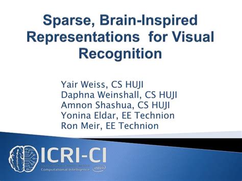 Ppt Sparse Brain Inspired Representations For Visual Recognition Powerpoint Presentation Id