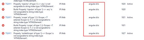 Angularjs Compilation Errors On The Typescript Definition Files