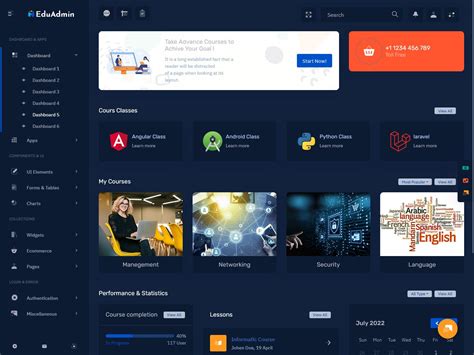 LMS Dashboard Bootstrap Admin Template With UI Framework EduAdmin