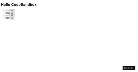 Todo List Edit Todo Example Codesandbox